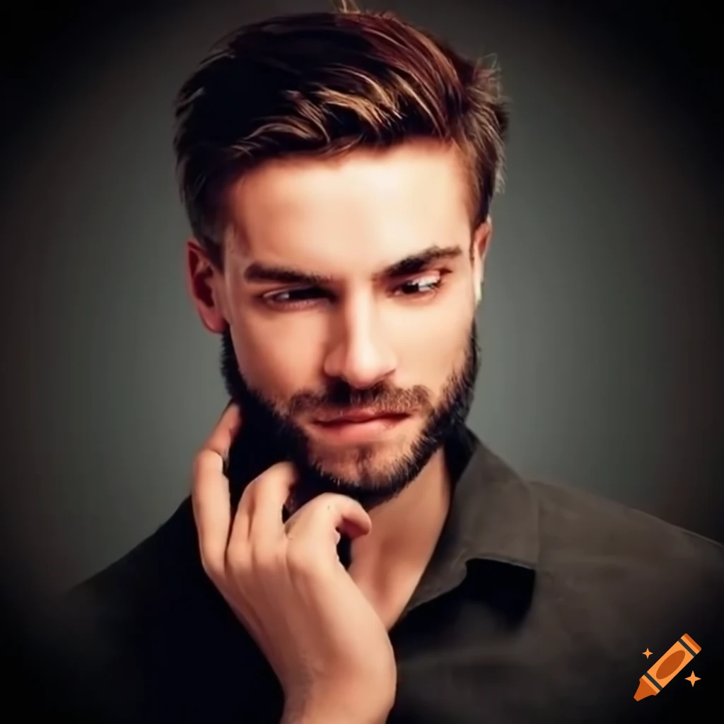 Confident man with a charming smirk on Craiyon