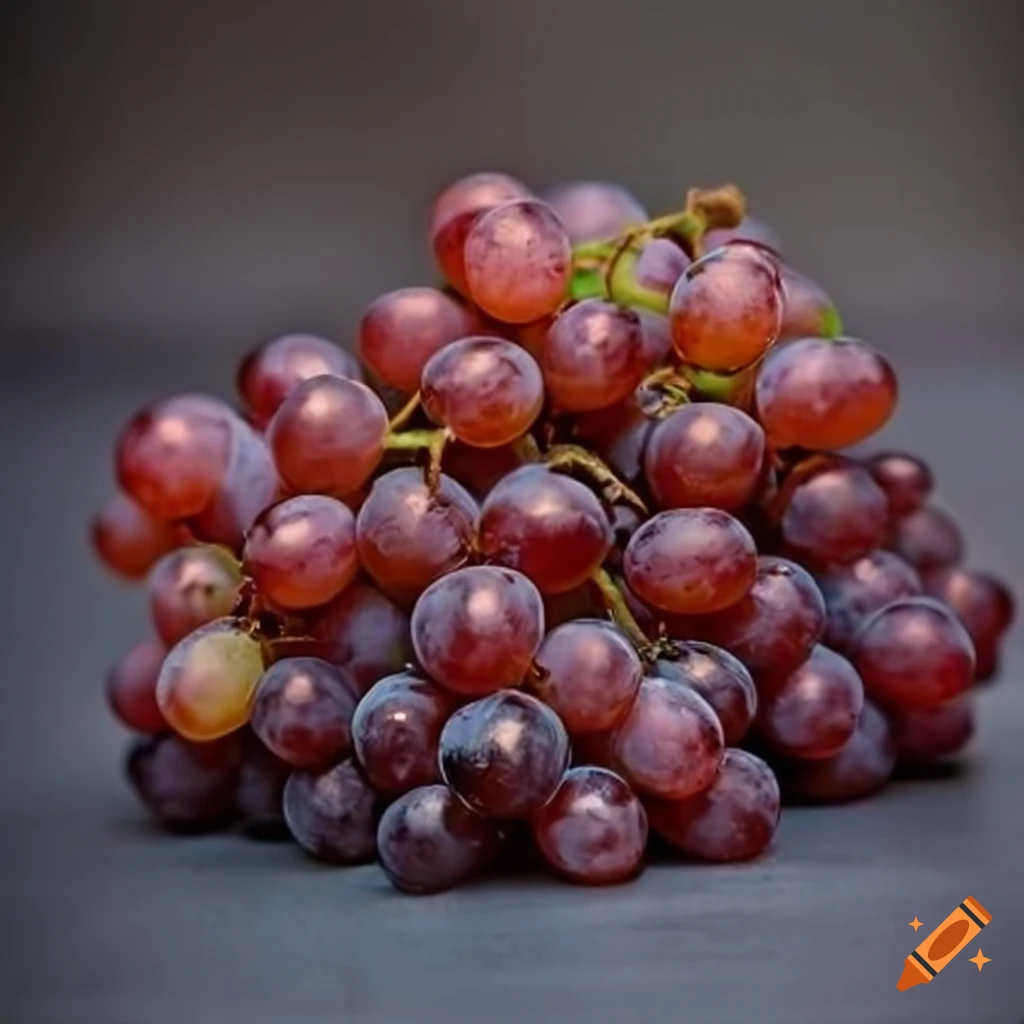 Fresh grapes on table