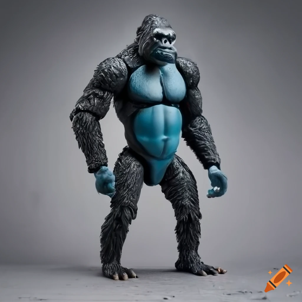 Action figure, humanoid gorilla on Craiyon