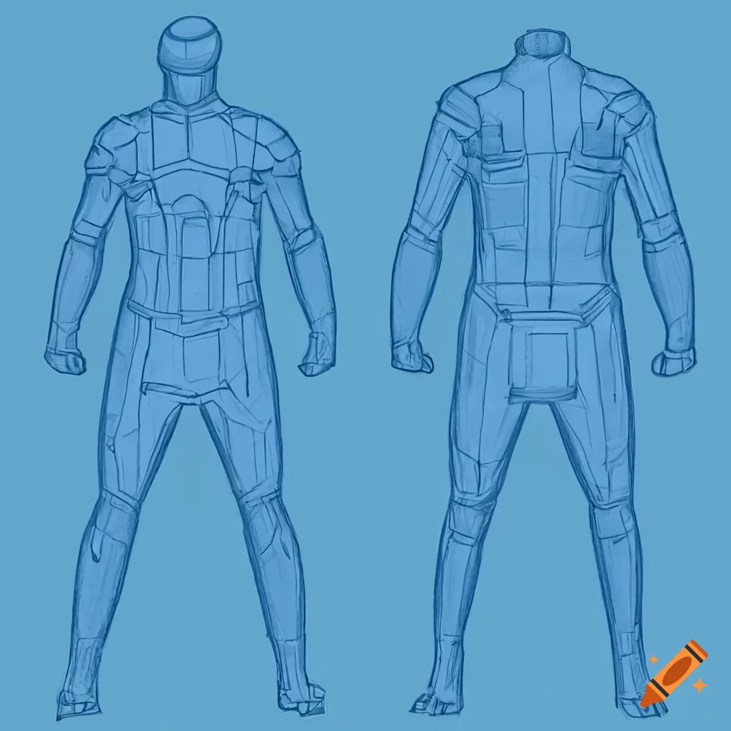 Original superhero suit blueprint