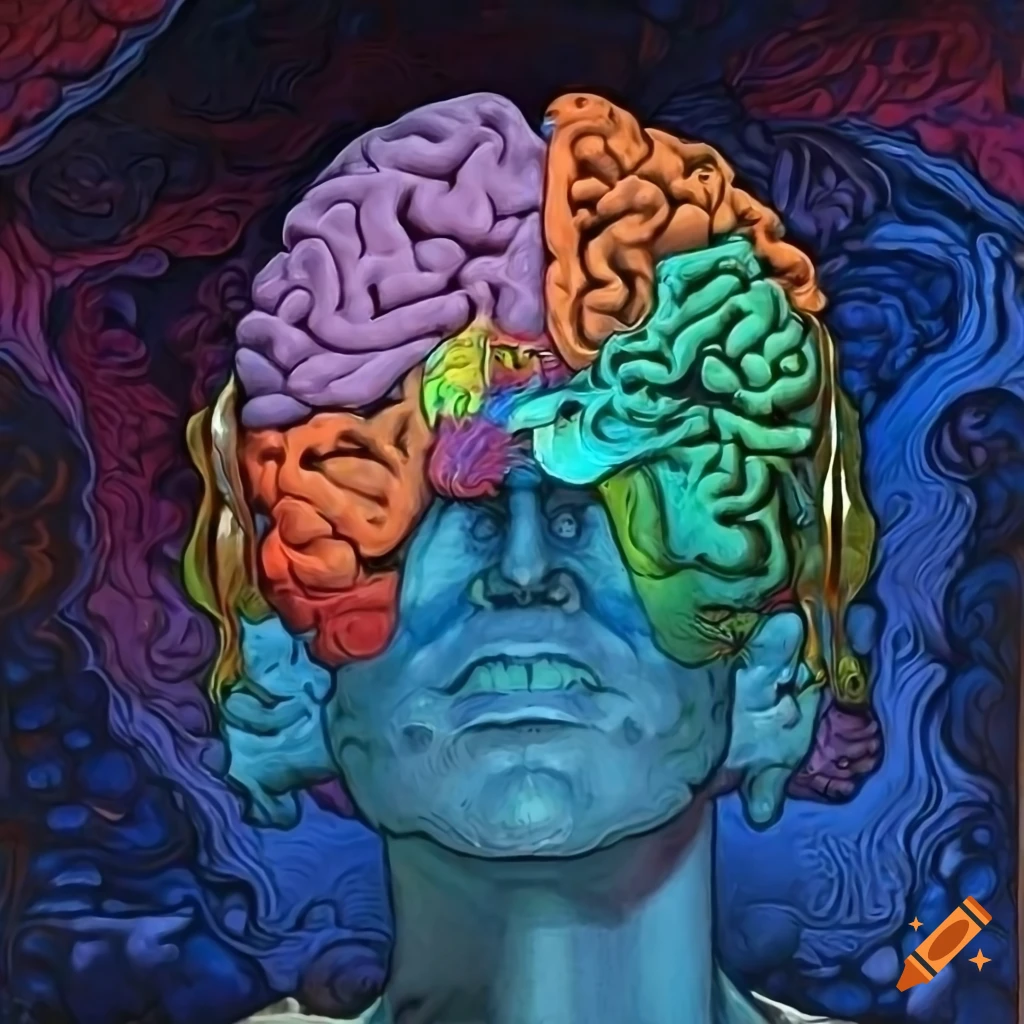 Psychedelic artwork by Jean Giraud Moebius, Abstract SPACESHIPS with a ...