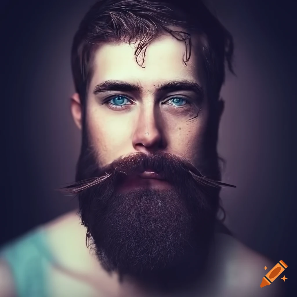 Photorealistic twentysomething male hipster with a beard