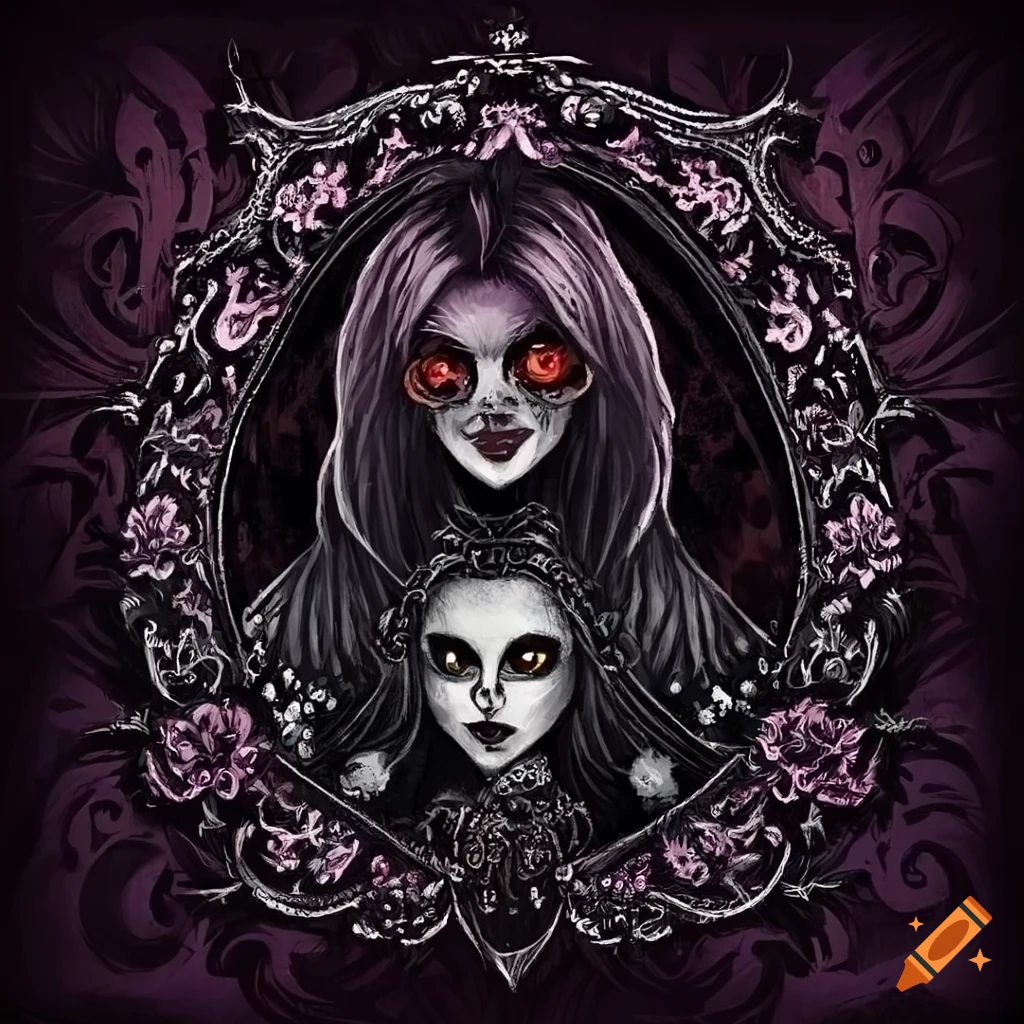 A gothic vampire chicken illustration, as a victoria frances ...