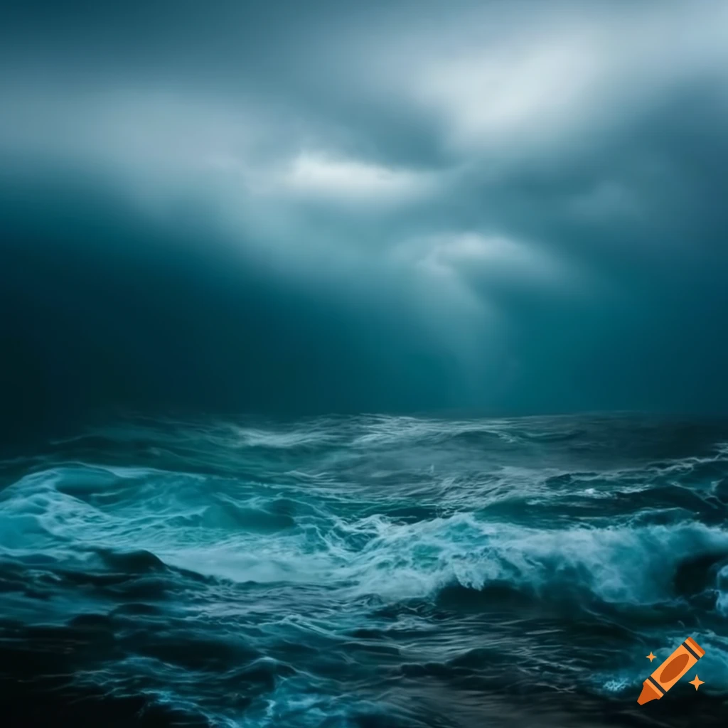 Photo of stormy sea
