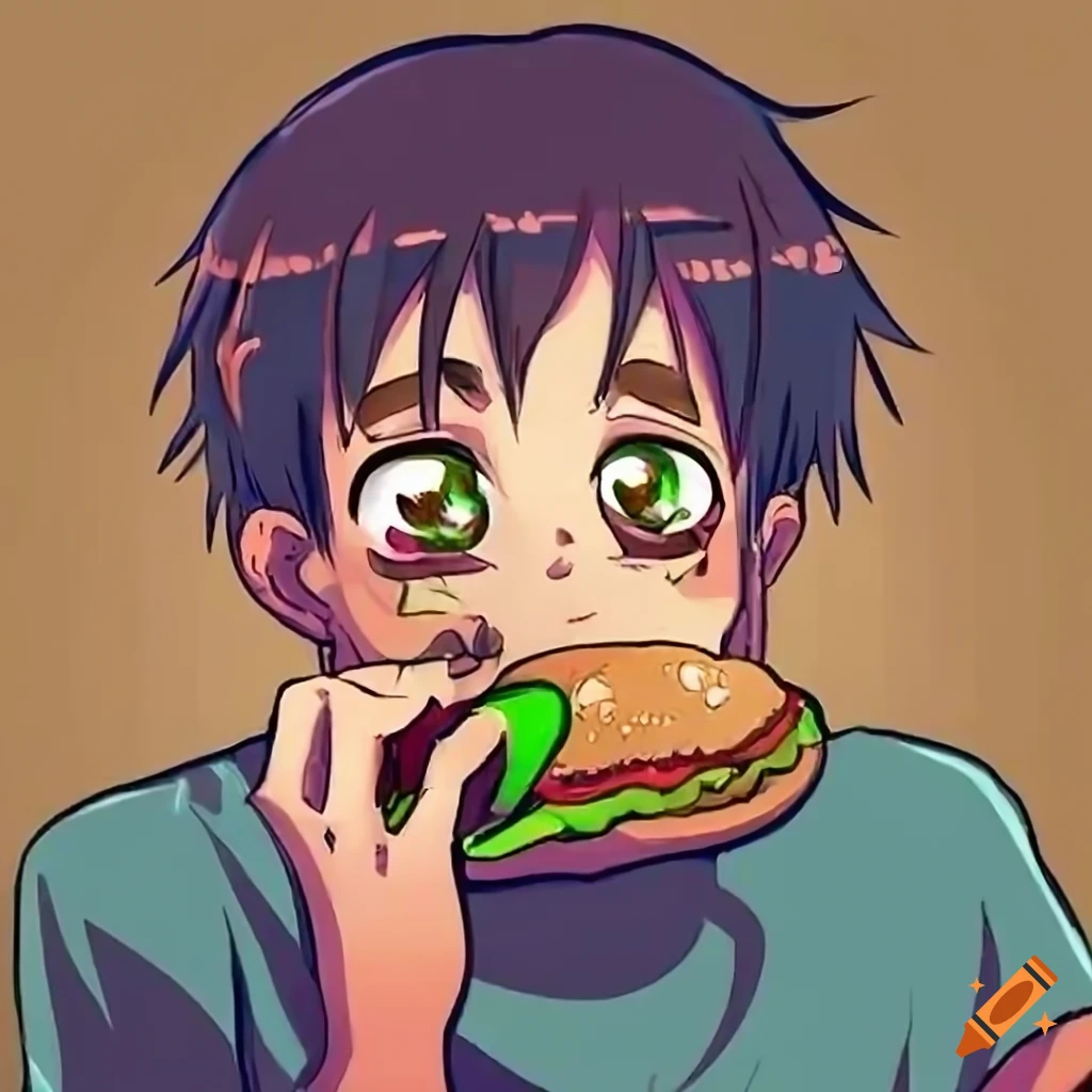Hamburger Anime Drawings