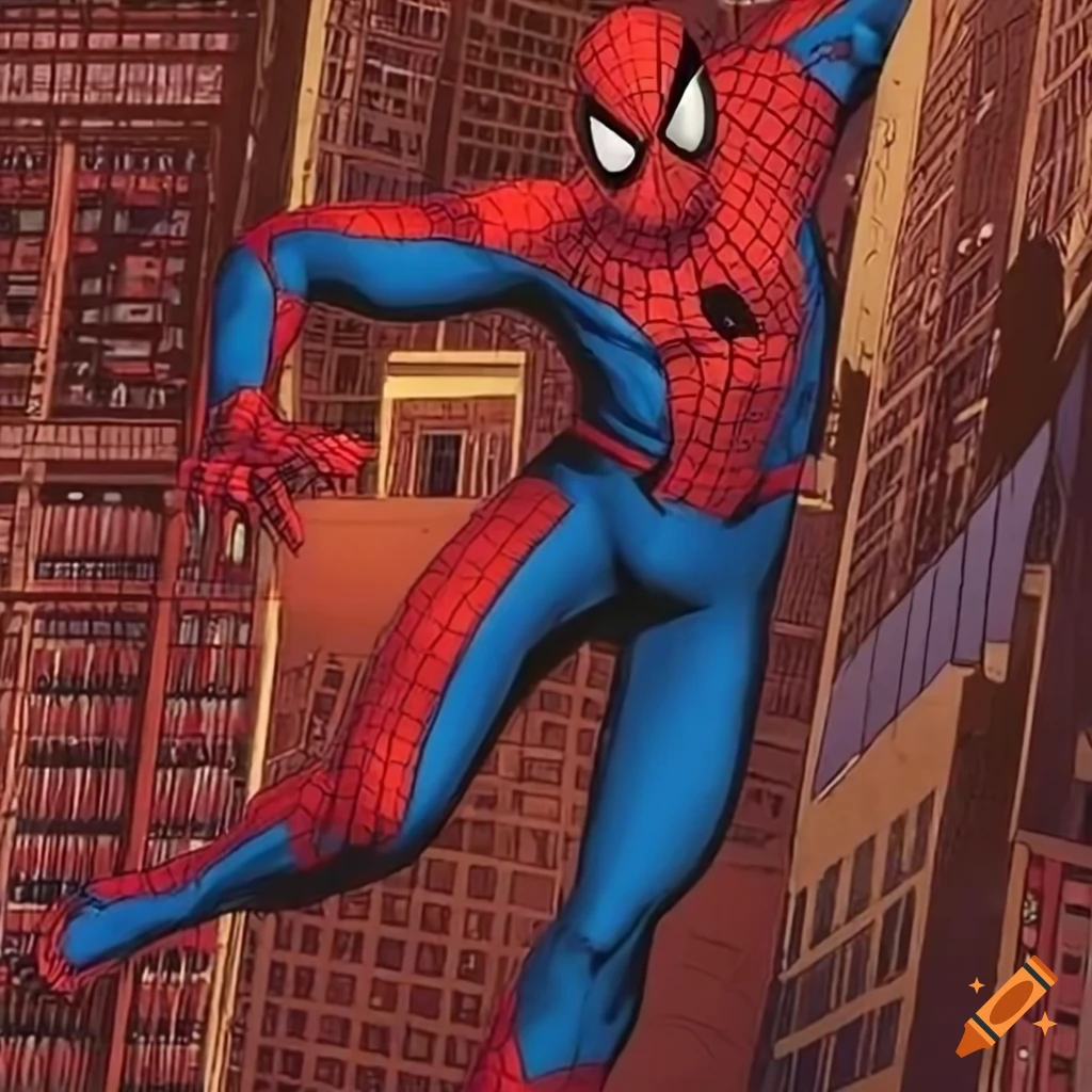 Spider-man in a nirvana album cover on Craiyon