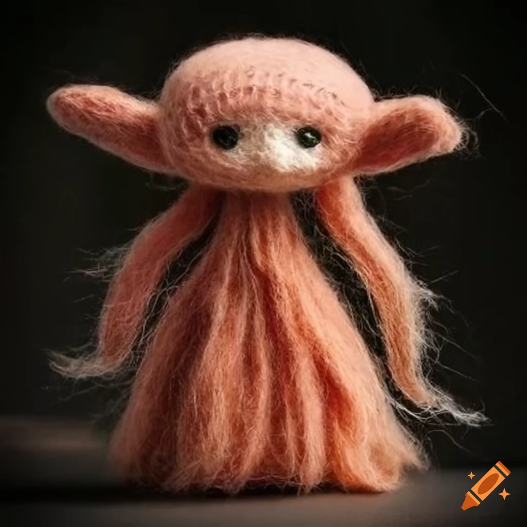 Felted wool fashion show creatures on Craiyon