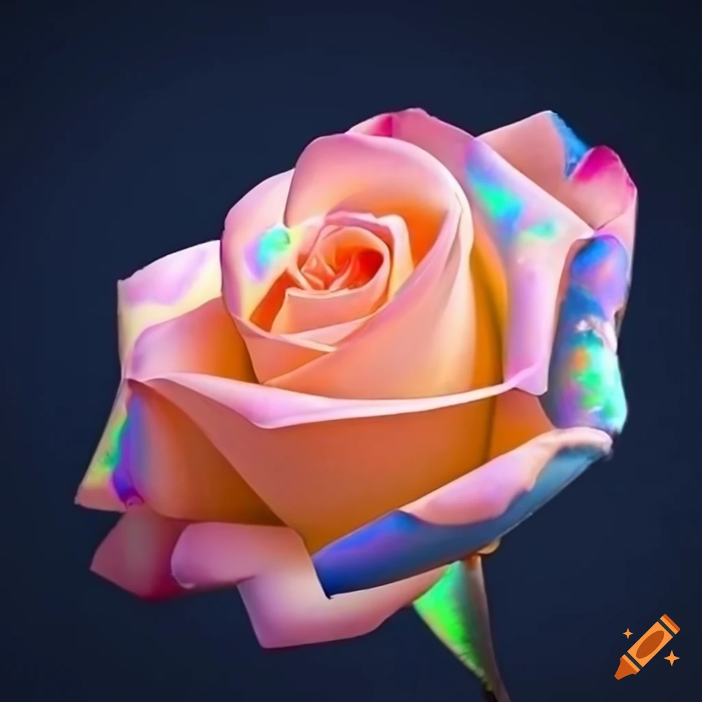 Opal made rose on Craiyon