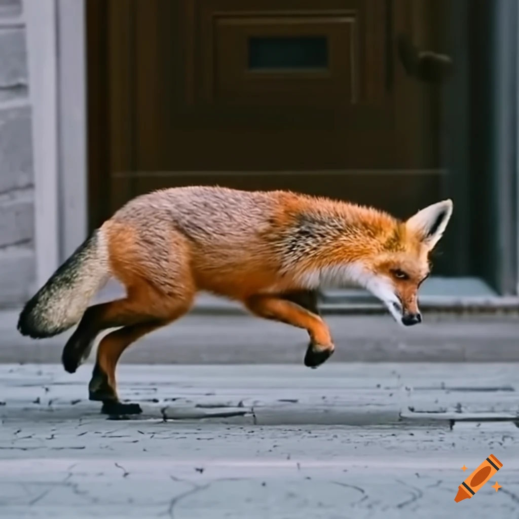 A fox running in new york on Craiyon