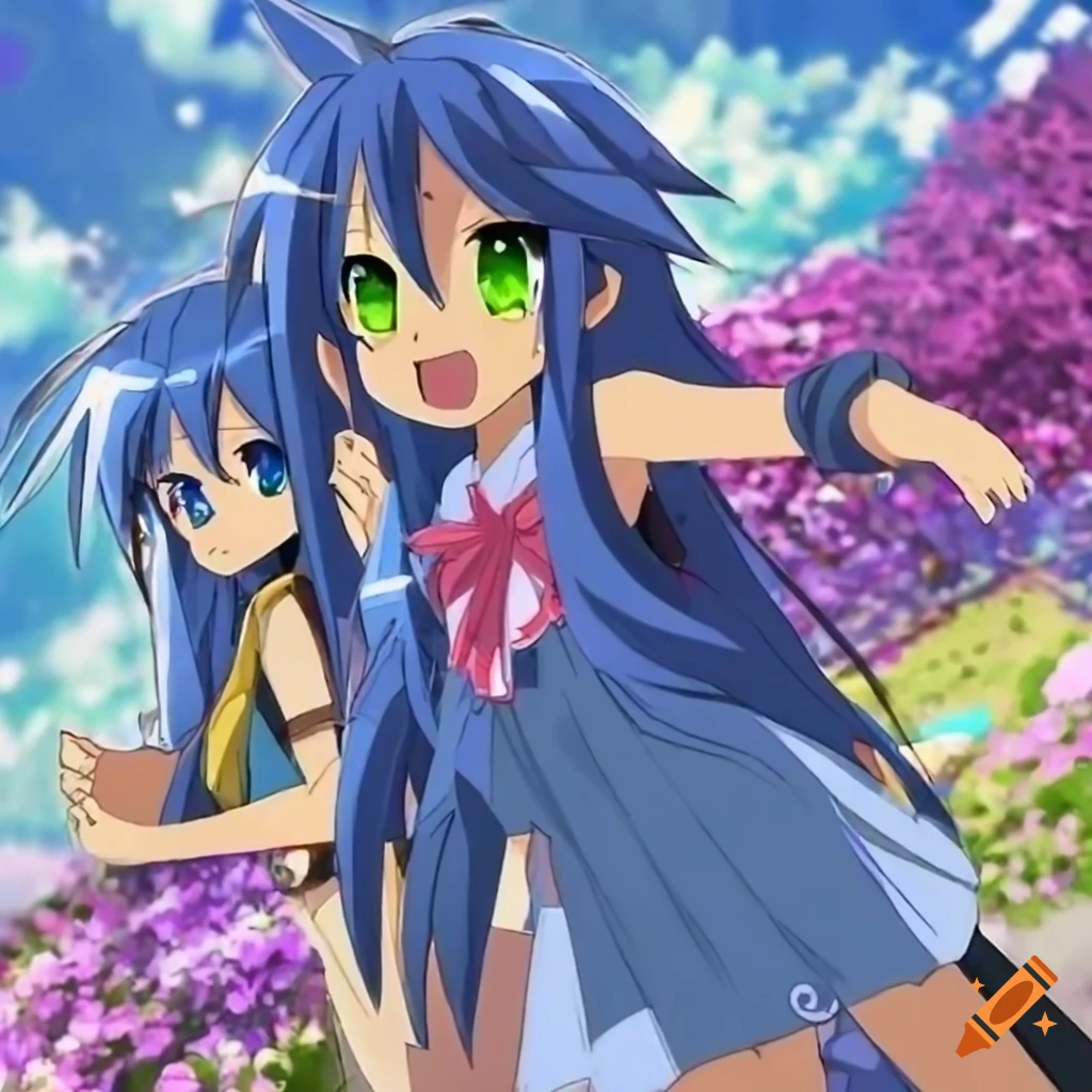 Izumi konata, highres, high quality, very sharp, clean, very detailed, colorful, original, 4k