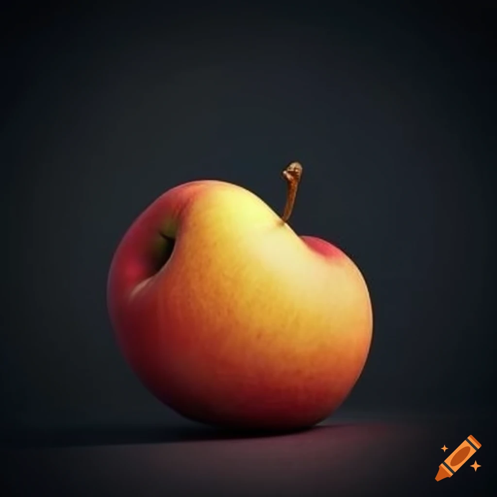 An apple with existentially surreal traits on Craiyon
