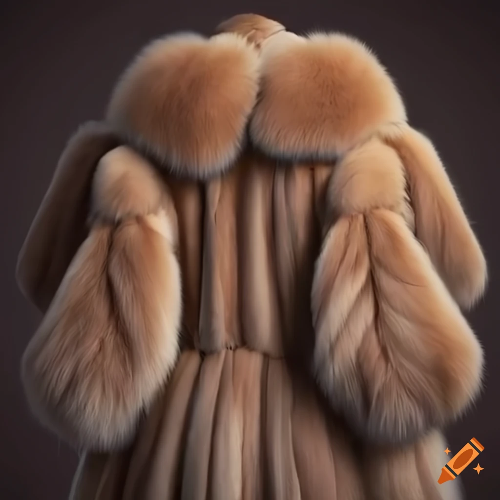 Fur coat back view