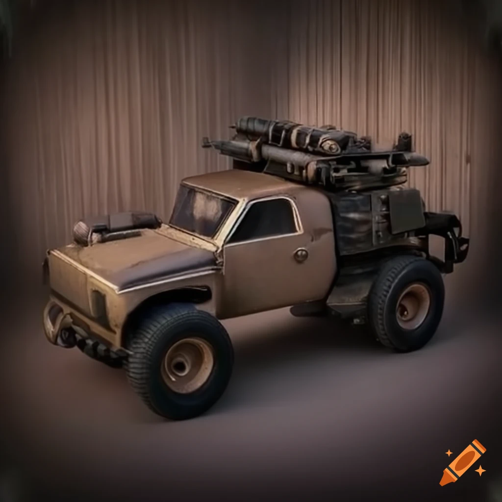 Retro futuristic art deco mad max spike apc forest on Craiyon