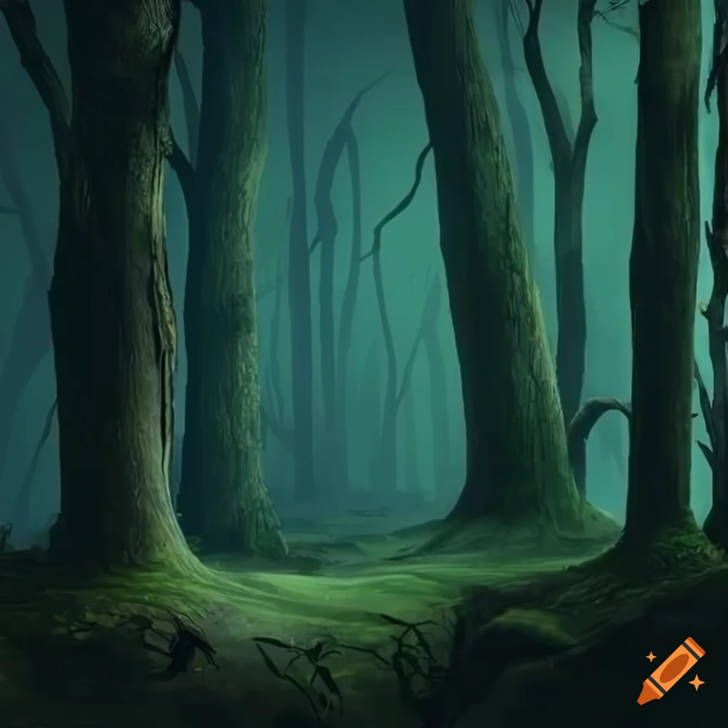 Jungle dark environment forest on Craiyon