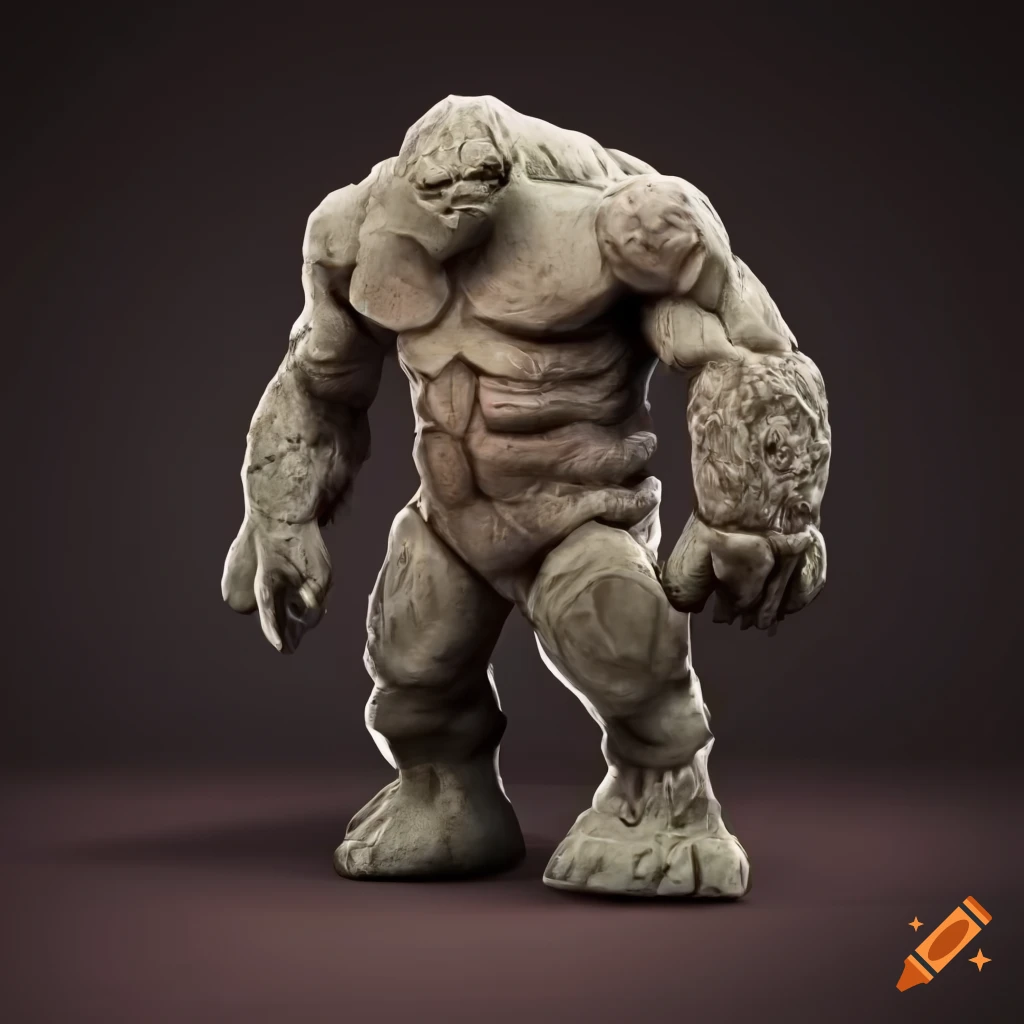 A stone golem on Craiyon