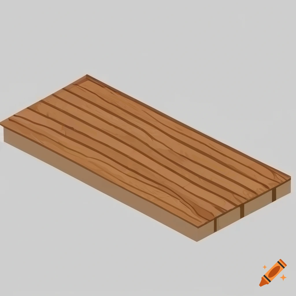 Wood planks isometric view on Craiyon