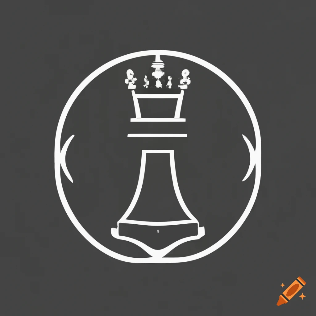 Modern simplistic chess themed logo