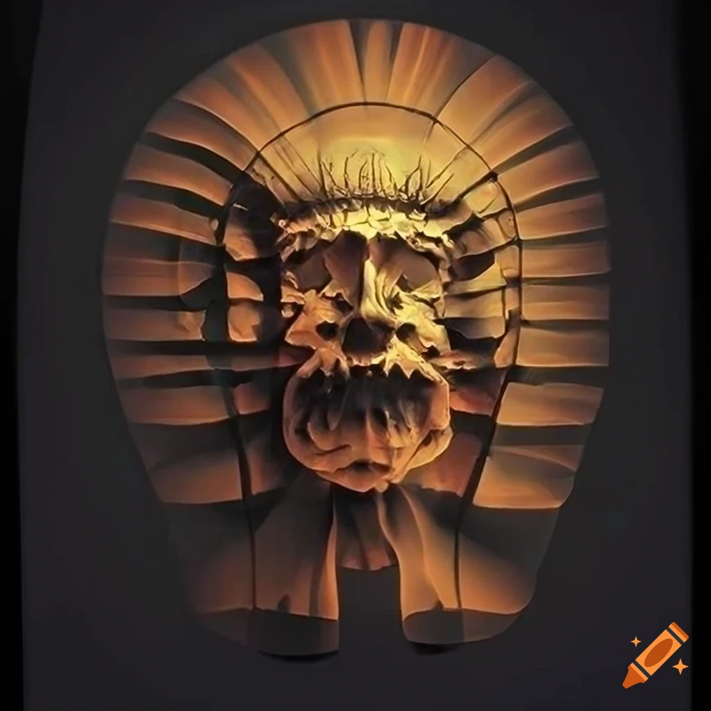 ‘stave carving’-style, atmospheric 🩻sculpture, stunning focal-depth ...