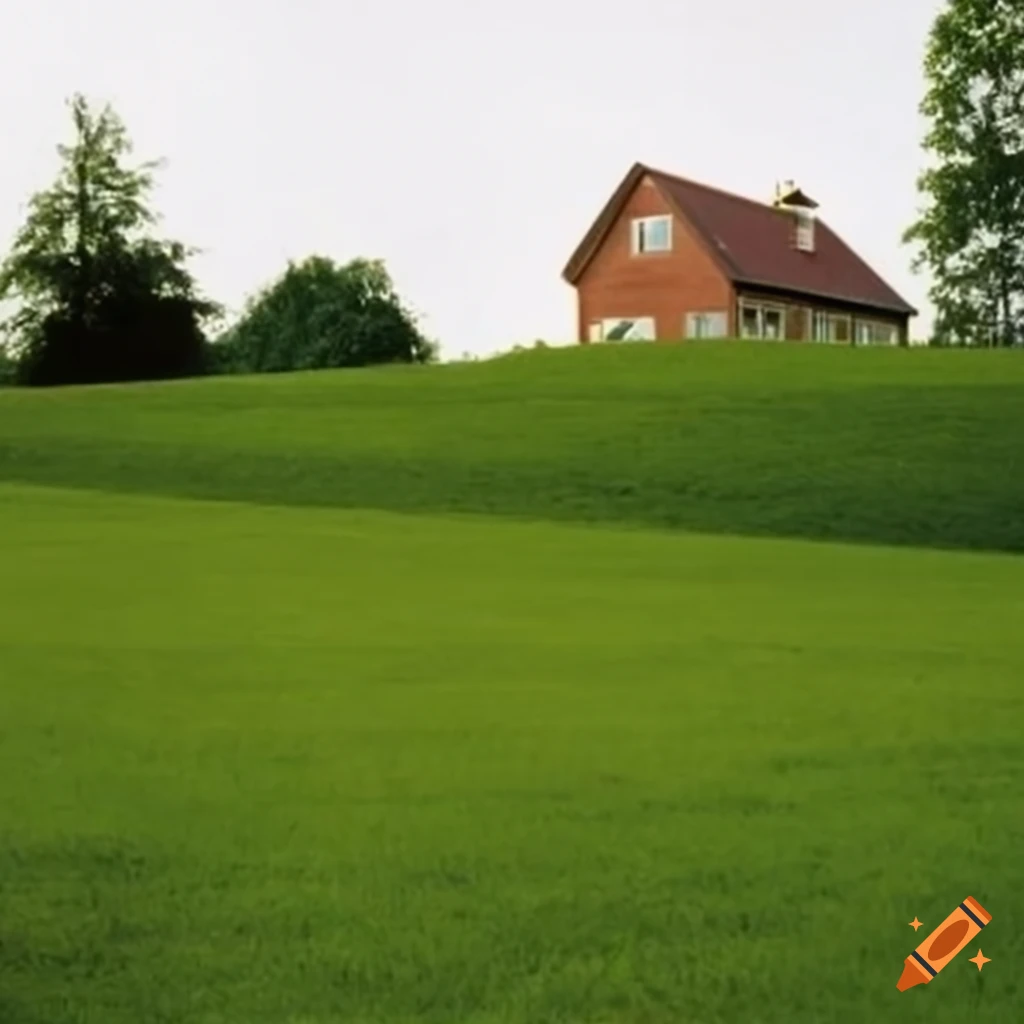 Grass, a house and sky, 2000s
