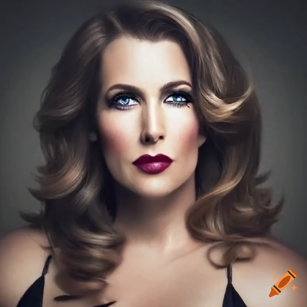 "alexis glick", age 35, closeup face, glamour, boudoir portrait on Craiyon