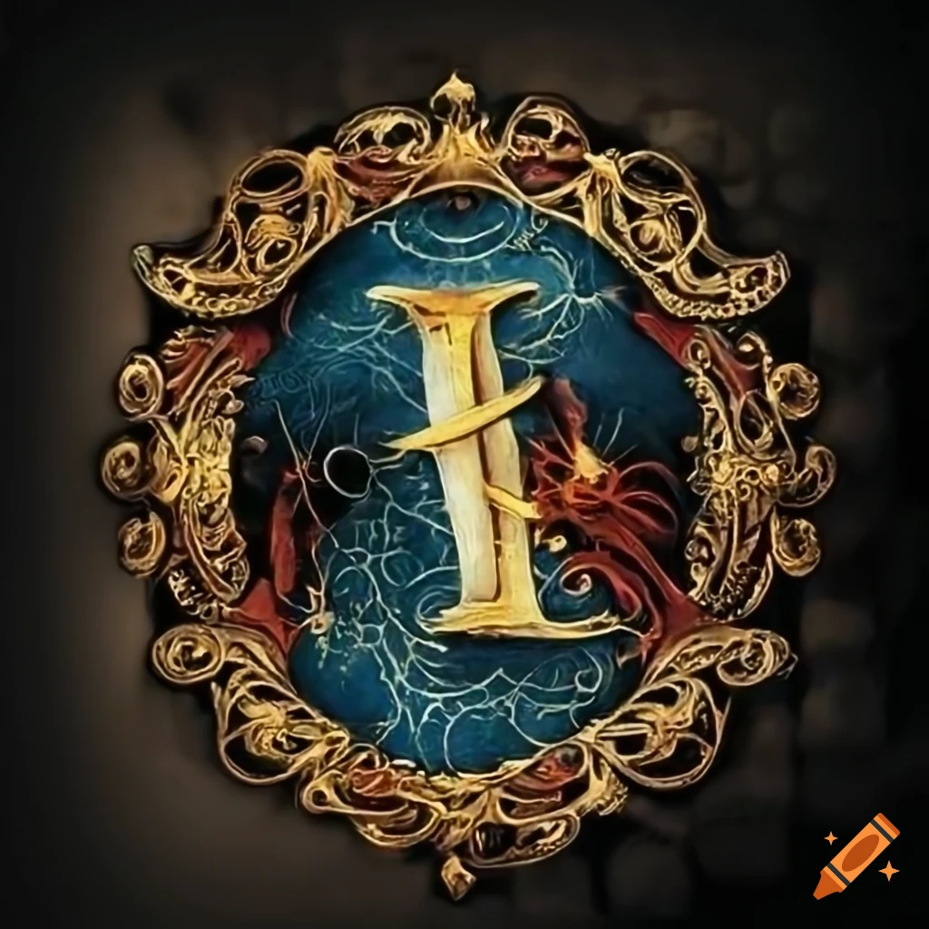 Fancy medieval-style letter i on Craiyon