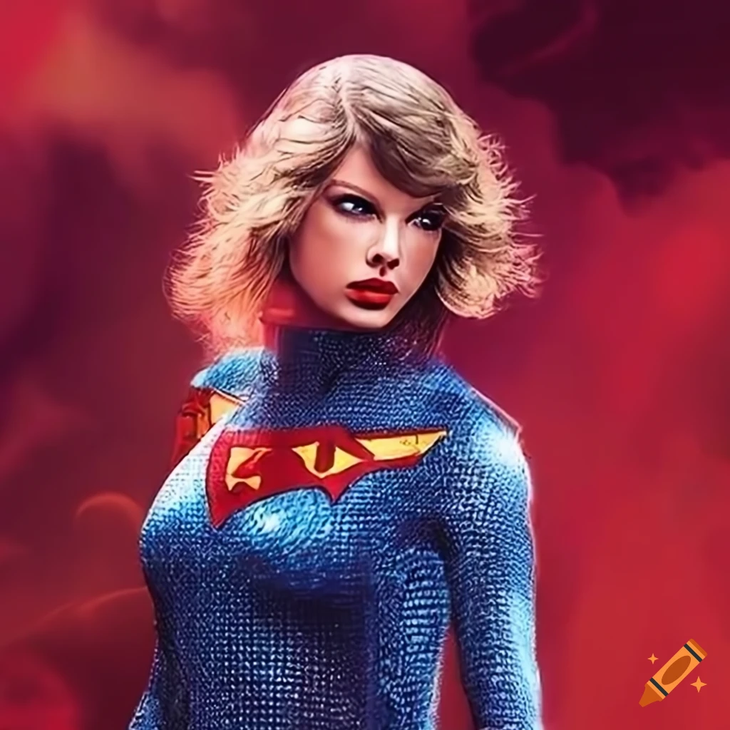 Taylor swift as a superhero on Craiyon