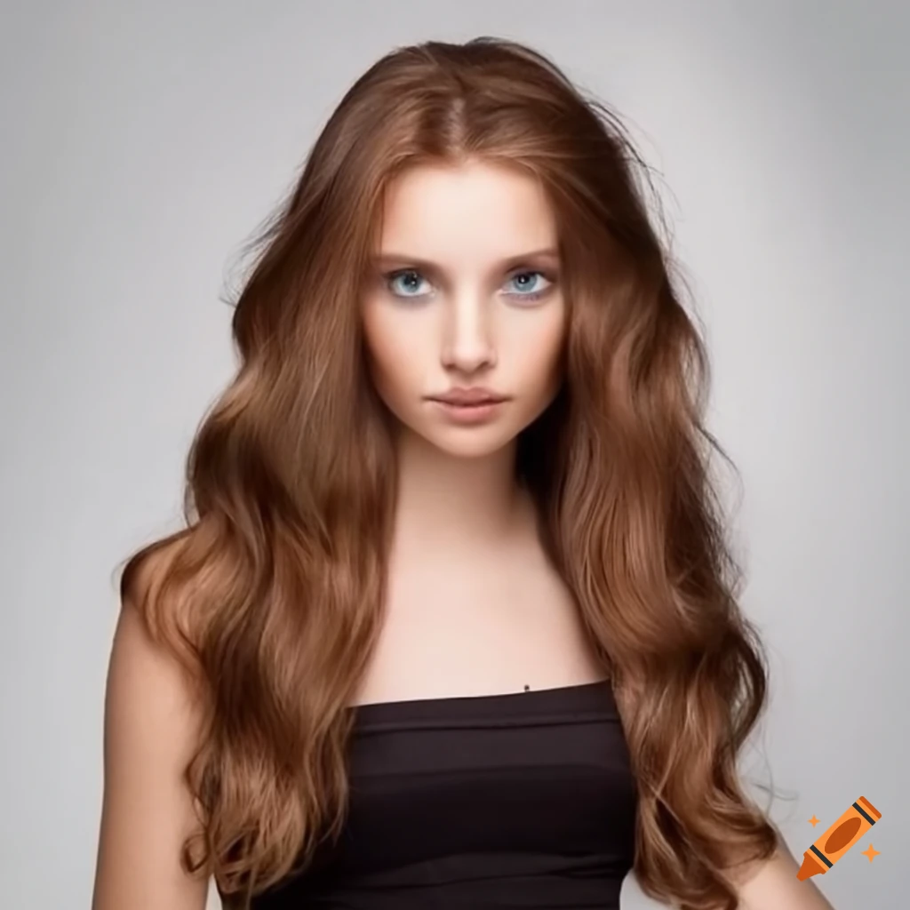 Une photo d'ekaterina nikolski cheveux marron petits yeux bleus peau ...