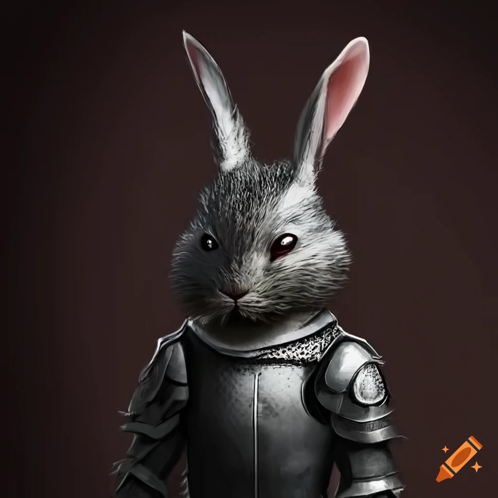 Rabbit knight on Craiyon