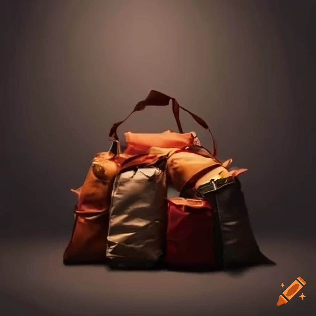 Heap of duffel bags and adventuring packs