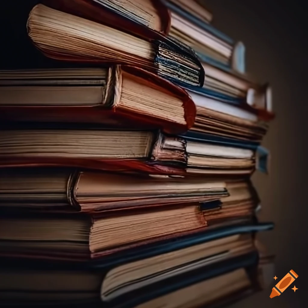 Macro library of books, sapphire