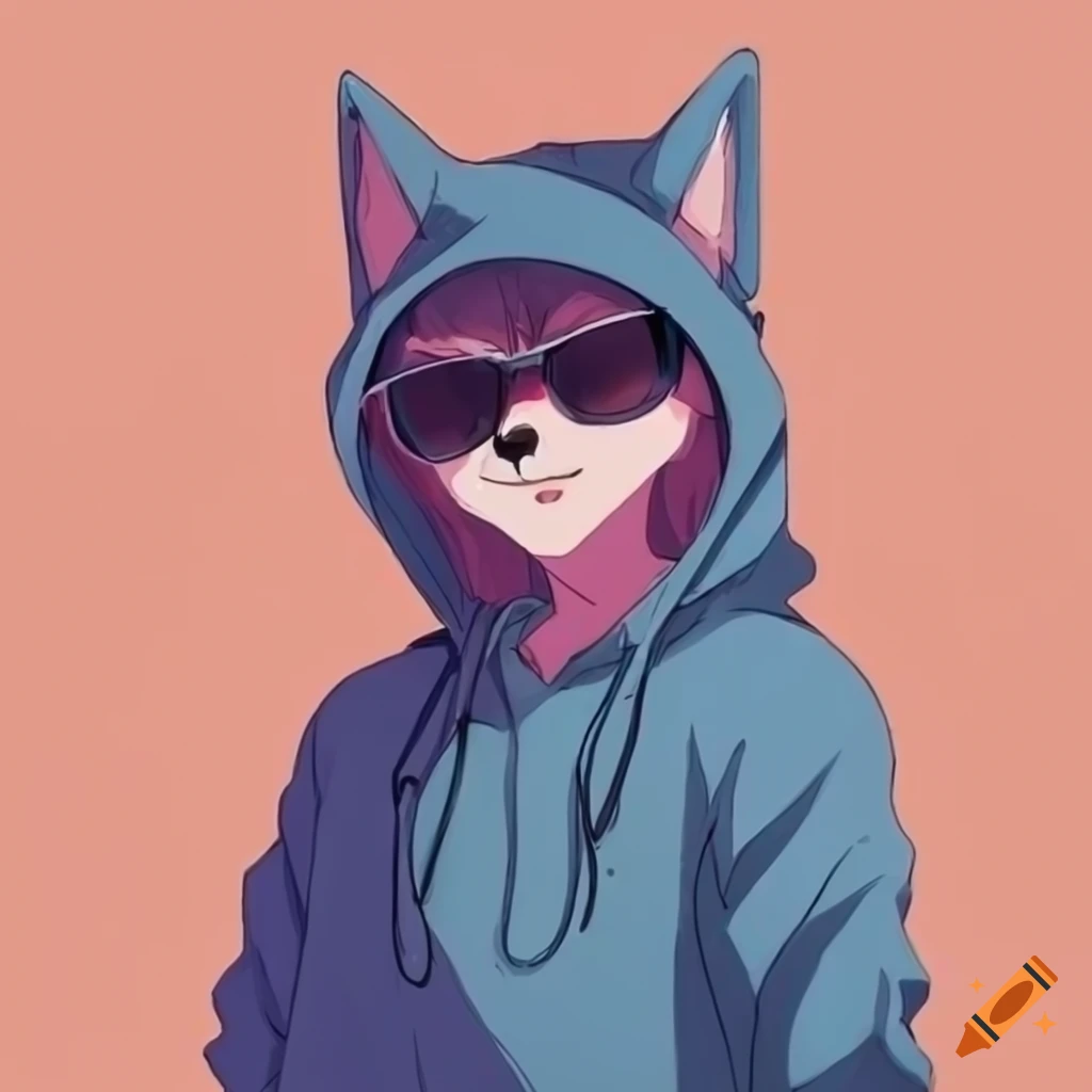 Hooded Anime Wolf