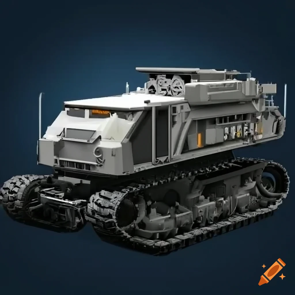 Tracked crawler vehicle, custom designed for exploration, single-seat ...