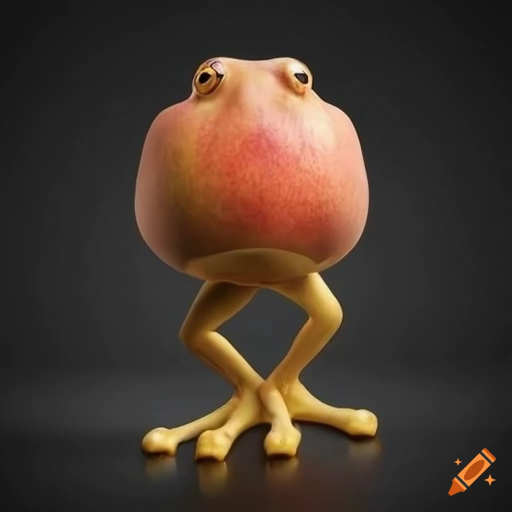 A profoundly chaotic fusion of frog and apple anatomies on Craiyon