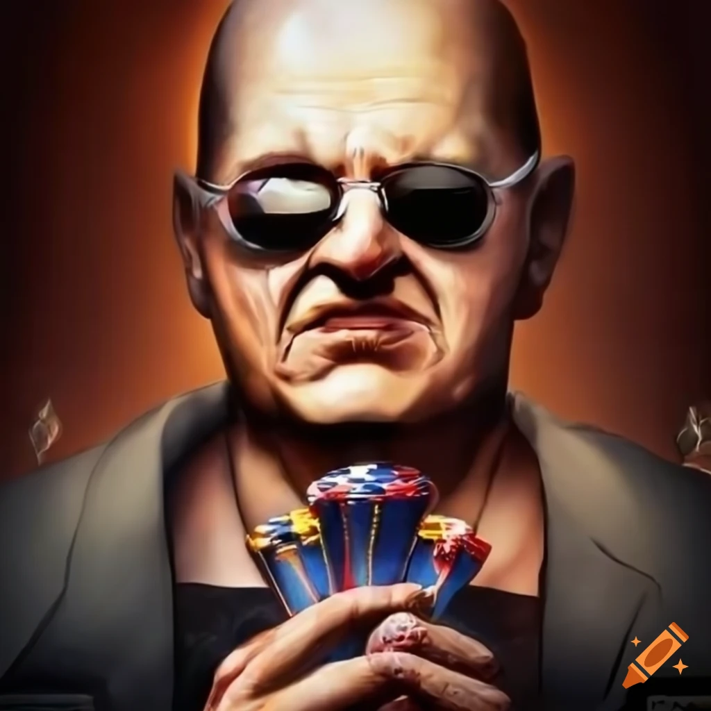 Bold man, poker, happy birthday on Craiyon