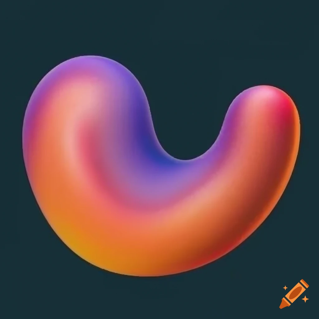 A one color complex blob shape on Craiyon