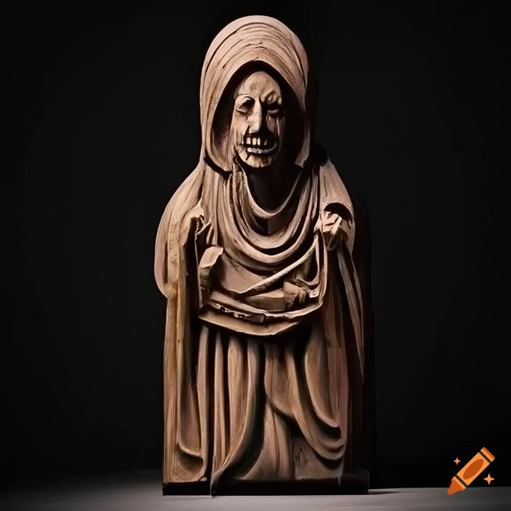 ‘Architectural Stave carving’-Style, 👻 sculpture, stunning focal-depth ...