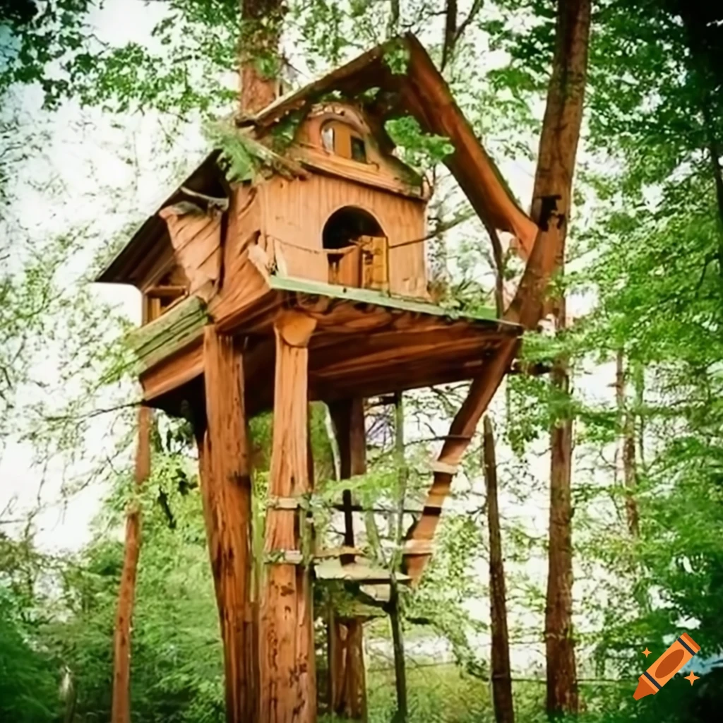 Daytime photo of a cute tree house