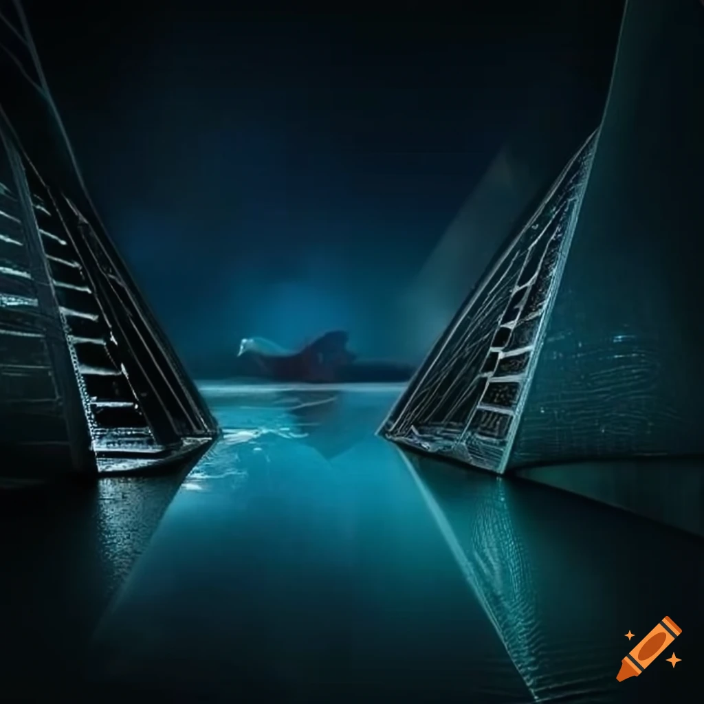 Cyberspace, sci-fi, futuristic album cover, reflections, reflective ...