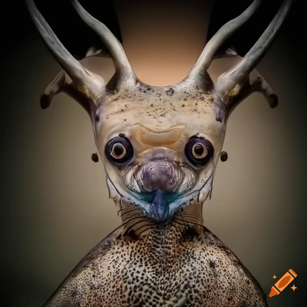 A whimsical amphibious hybrid creature inspired by both elephant-seals ...