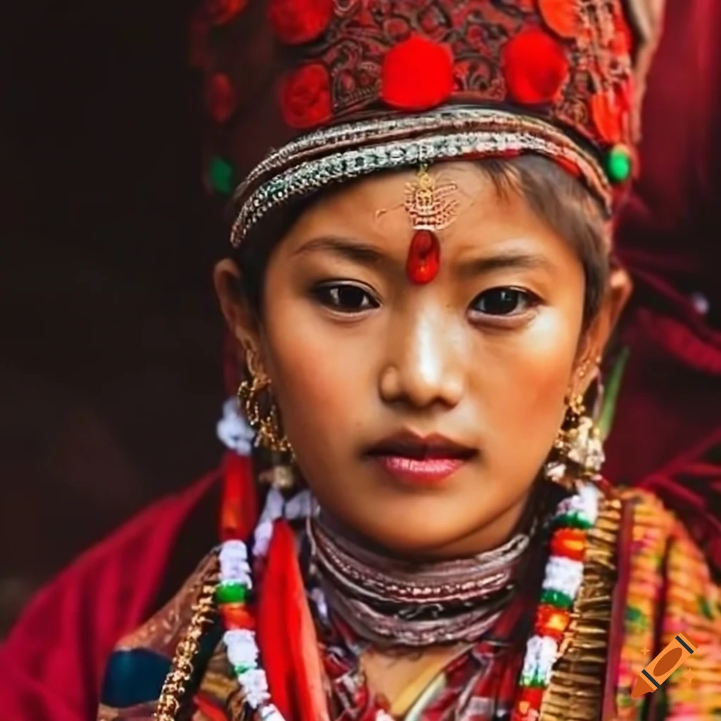 People in traditional attire from ancient nepal