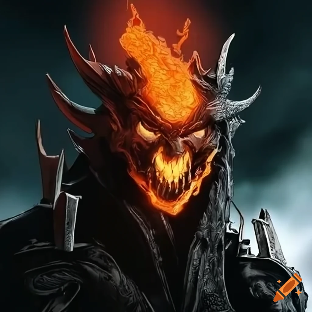 Ghost rider fused with the shredder