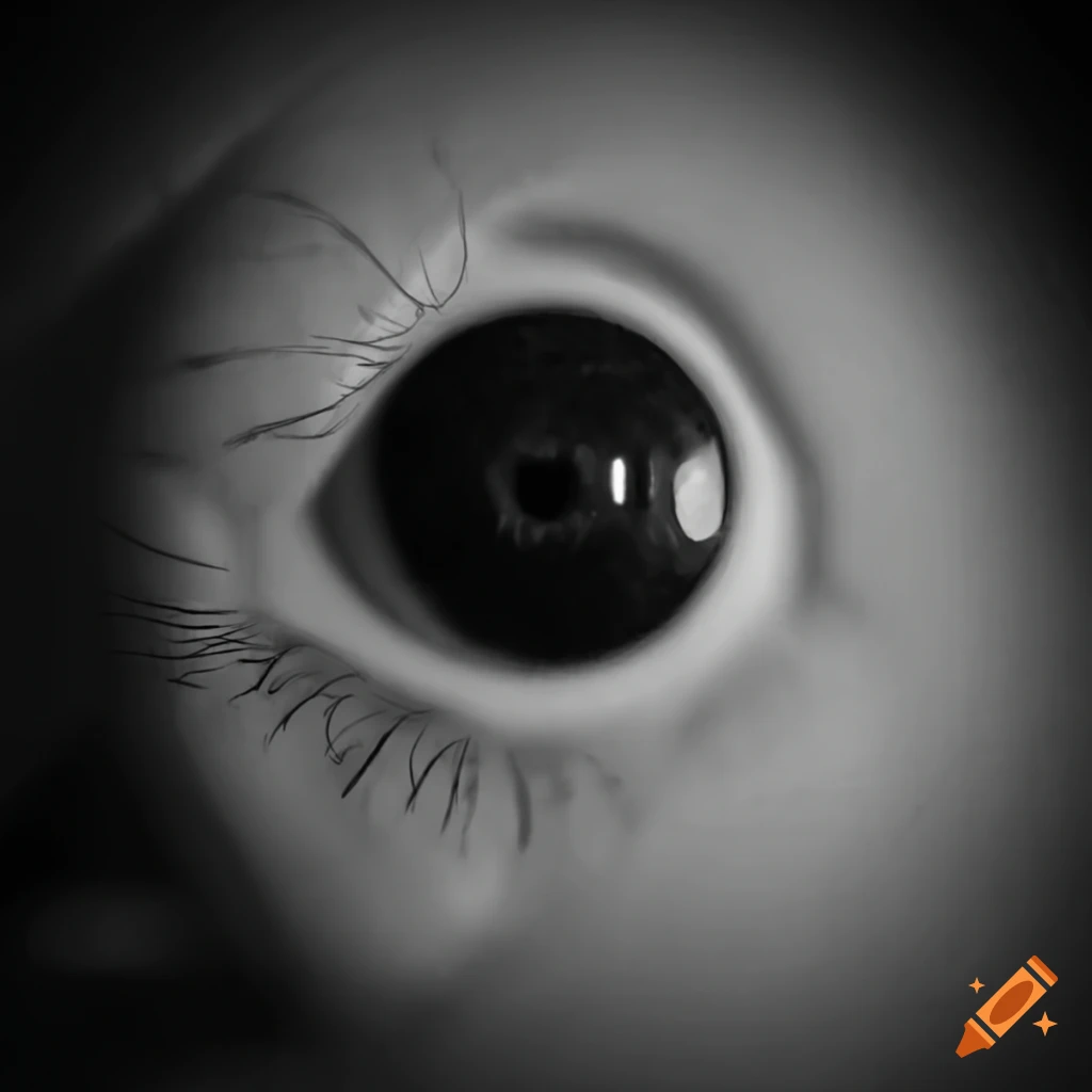 A white, menacing monster with a single eerie eye, inspired by horror ...