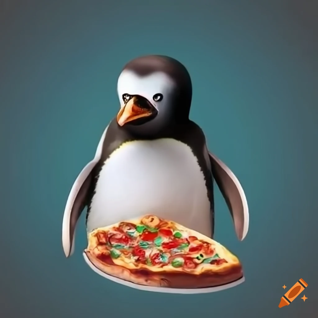 Penguin Eating Pizza Penguin Eating Pizza Merch & Gifts For Sale