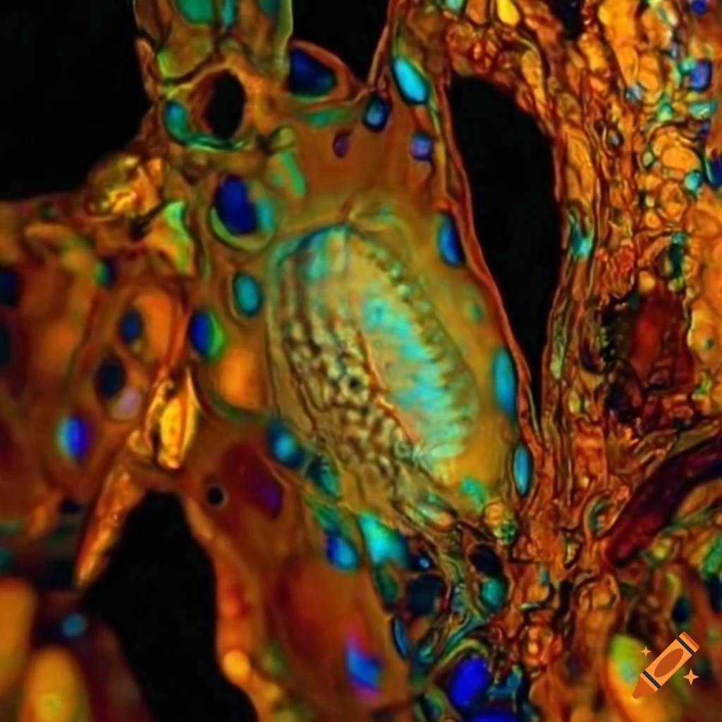 A specimen of the phylum Rotifera viewed through a polarized microscope ...