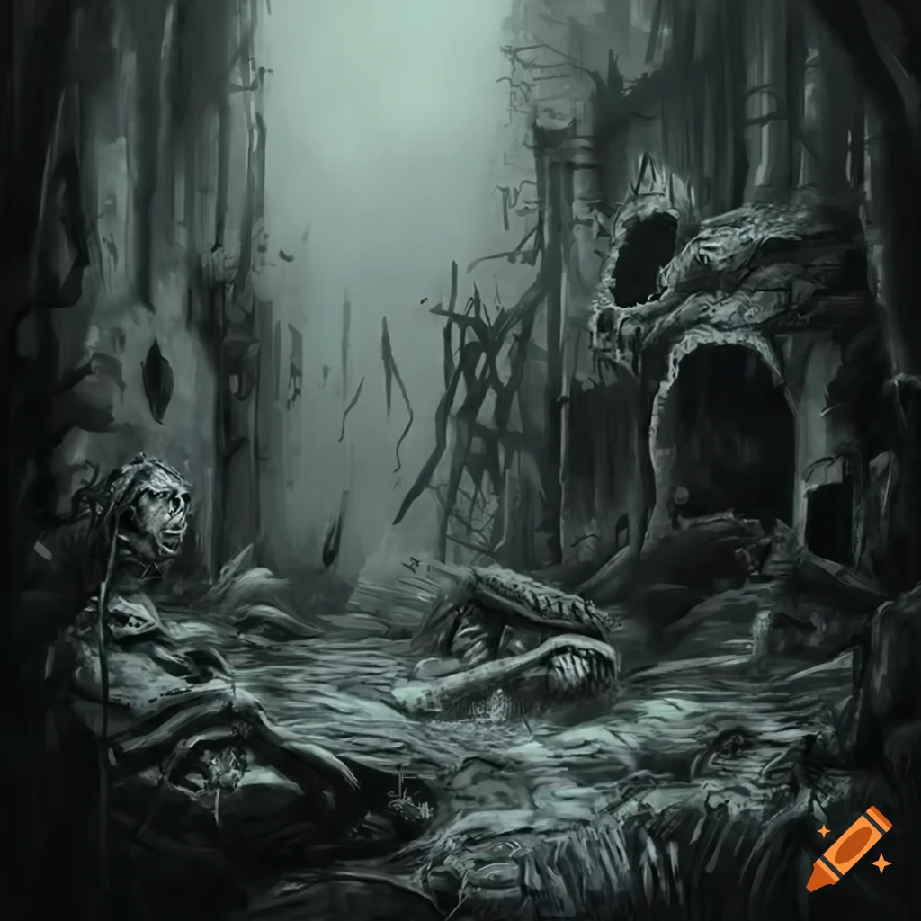 Stalker, anomaly, mutant, forest ruins