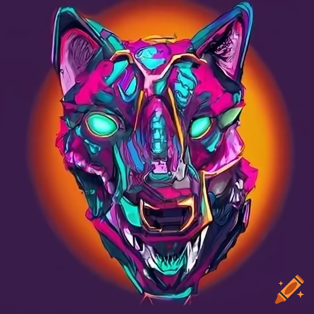 Mecha wolf on Craiyon