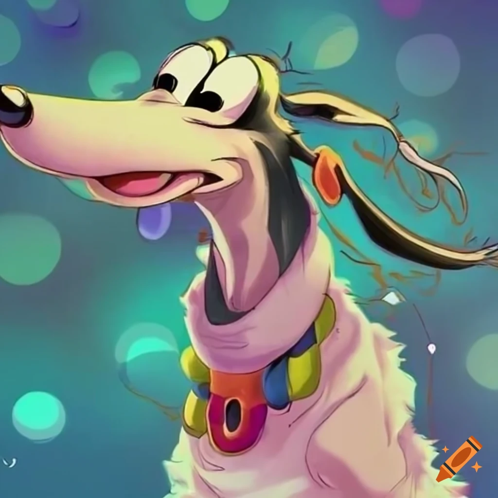 Disney goofy as a borzoi on Craiyon