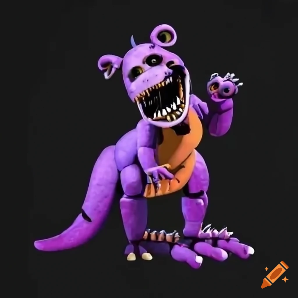 A fnaf style dinosaur animatronic