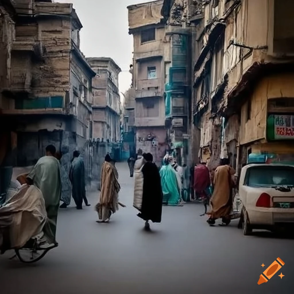 Artistic and vibrant photo of pakistan's streets on Craiyon