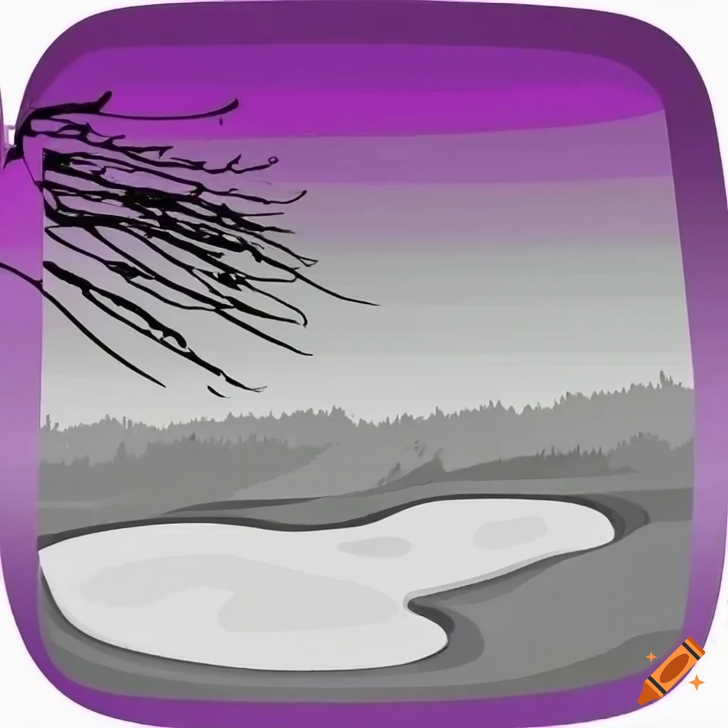 Purple golf course on Craiyon